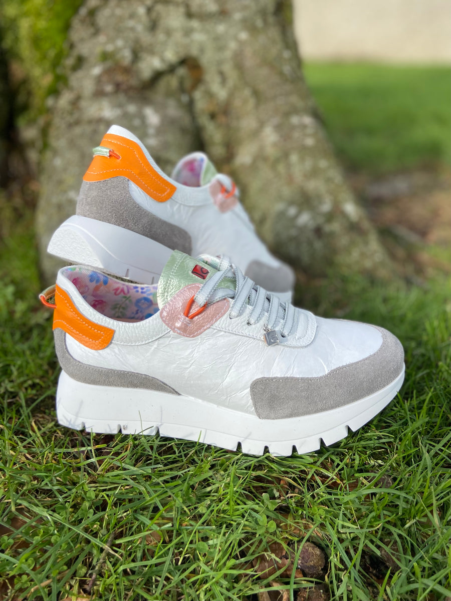 Chunky Sole Colour Block Trainer - White&Grey – Jenny's Boutique