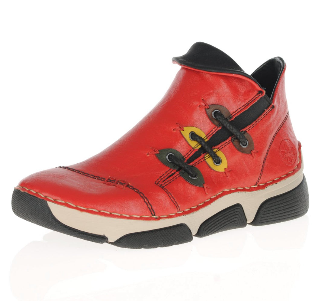 Red Boot with Stitch Detail - Red – Jenny's Boutique