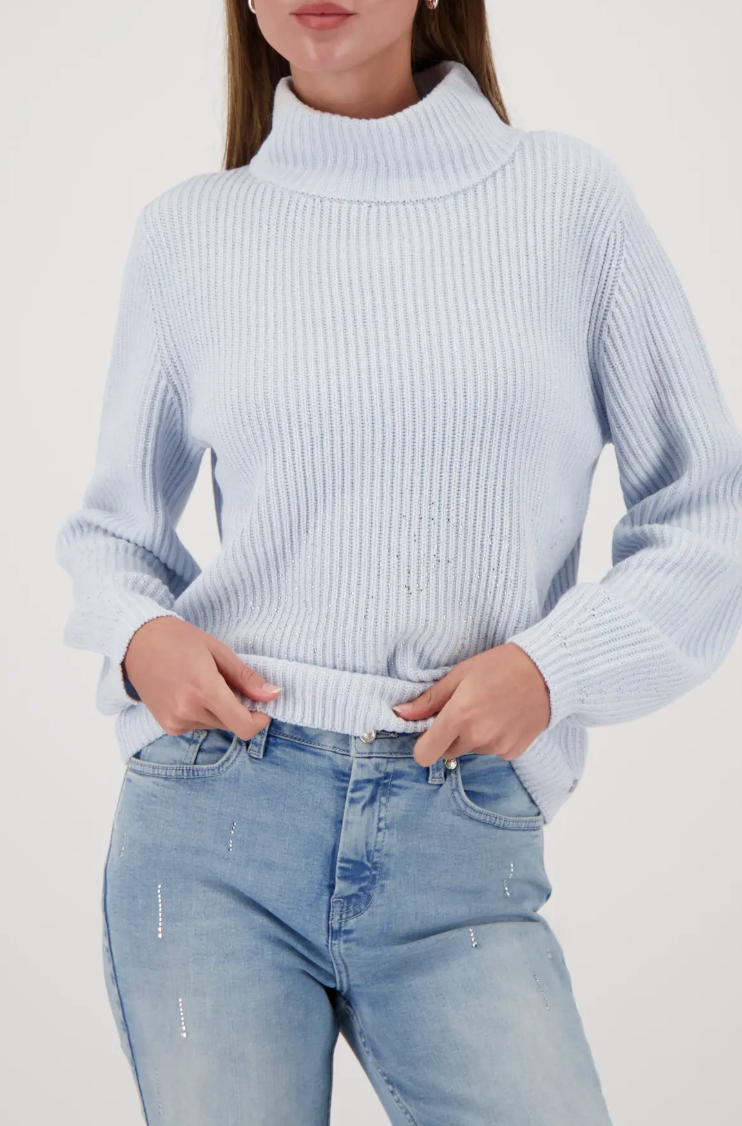 High Neck Sweater - Ice Blue – Jenny's Boutique