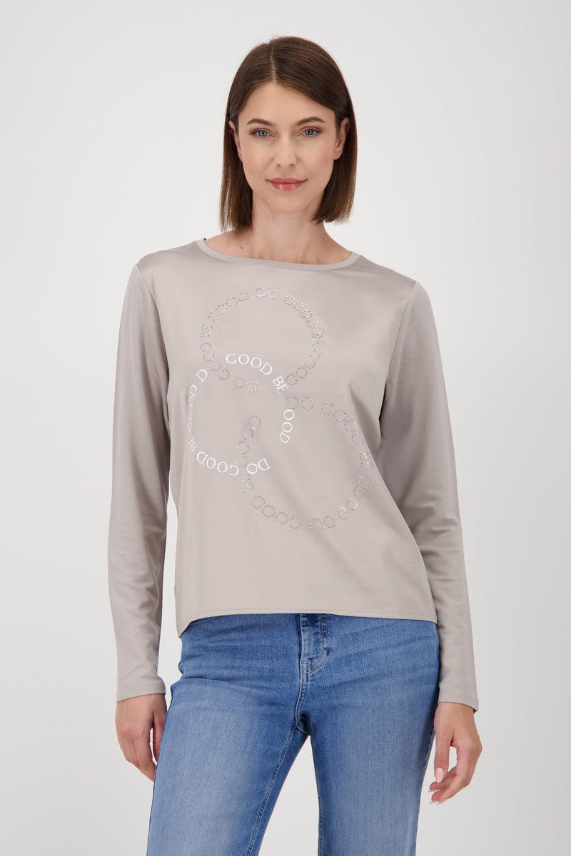 Satin Front Top - Greige – Jenny's Boutique
